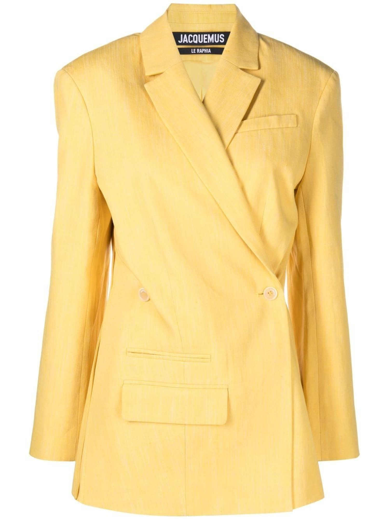 Жакеты Jacquemus Asymmetric Double Breasted Blazer Желтые